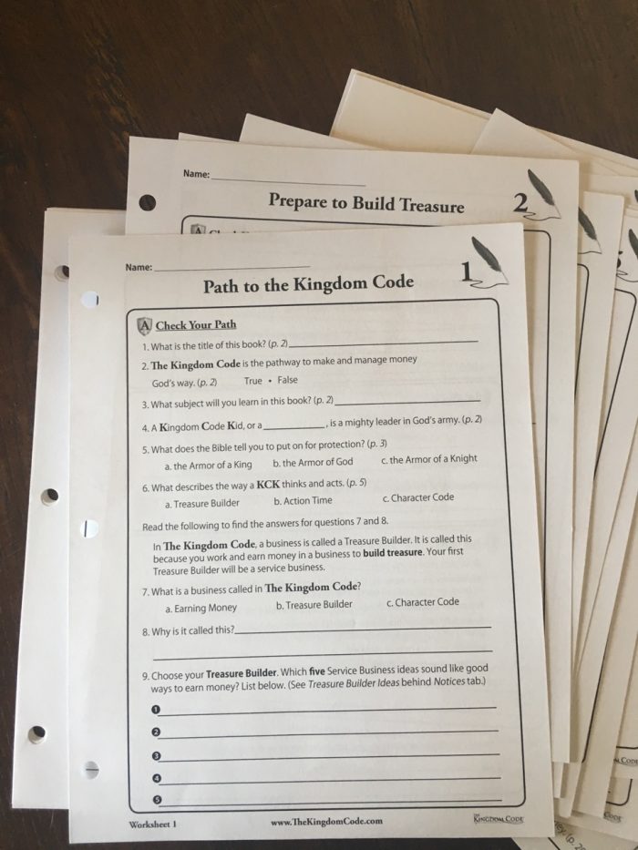 The Kingdom Code Student Packet